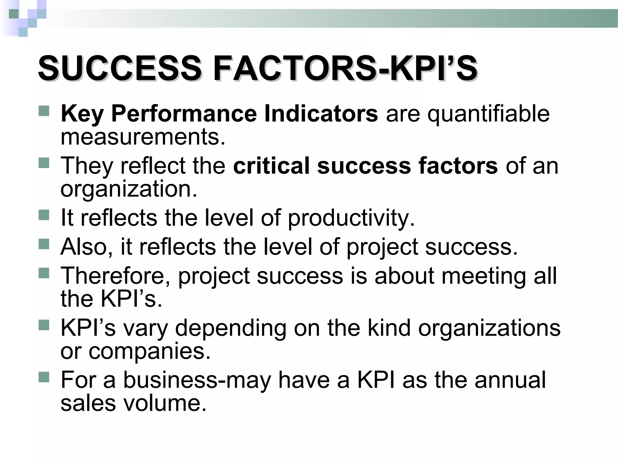 055 KPI'S Success Factor | PPT