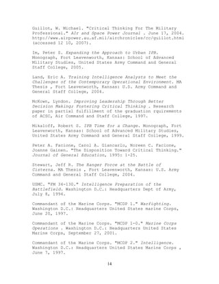 Critical Thinking and IPB | PDF