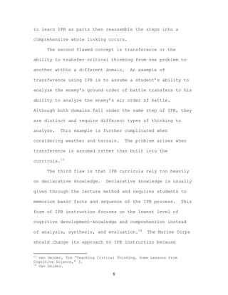 Critical Thinking and IPB | PDF