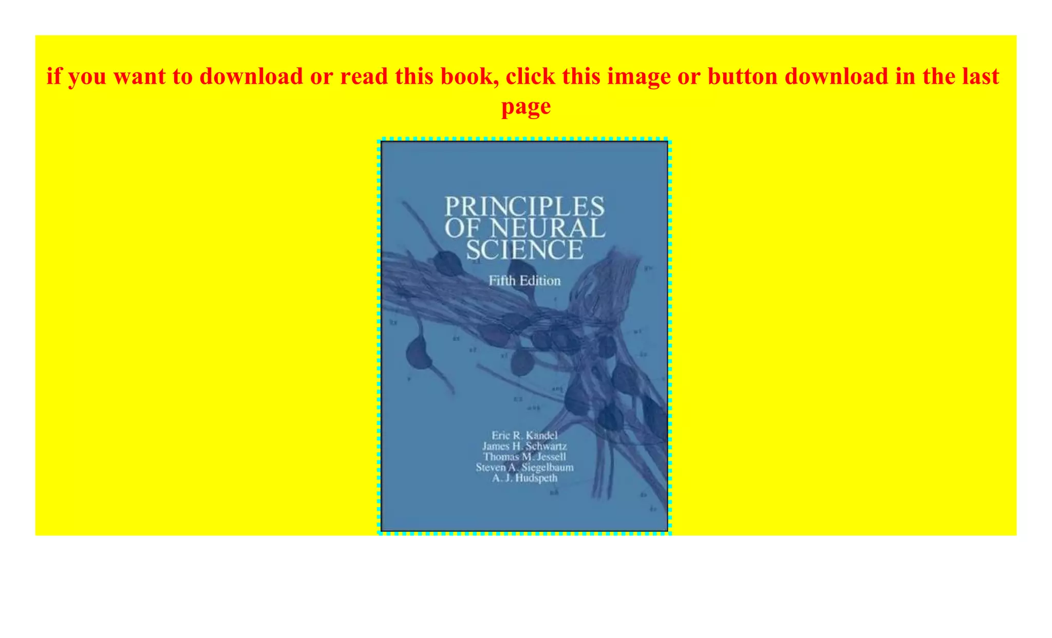 Principles of Neural Science, Fifth Edition (Principles of Neural ...