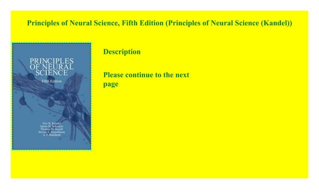 Principles of Neural Science, Fifth Edition (Principles of Neural ...