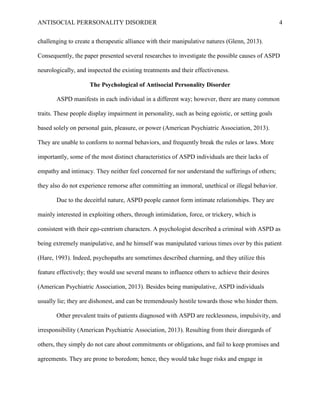 Antisocial Personality Disorder | PDF
