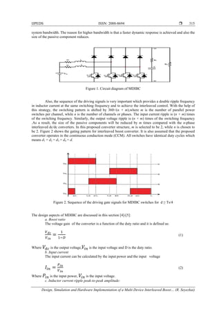Design, Simulation and Hardware Implementation of a Multi Device Interleaved Boost Converter for ...