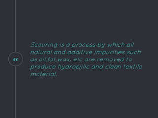 Powerpoint presentation on Scouring | PPT