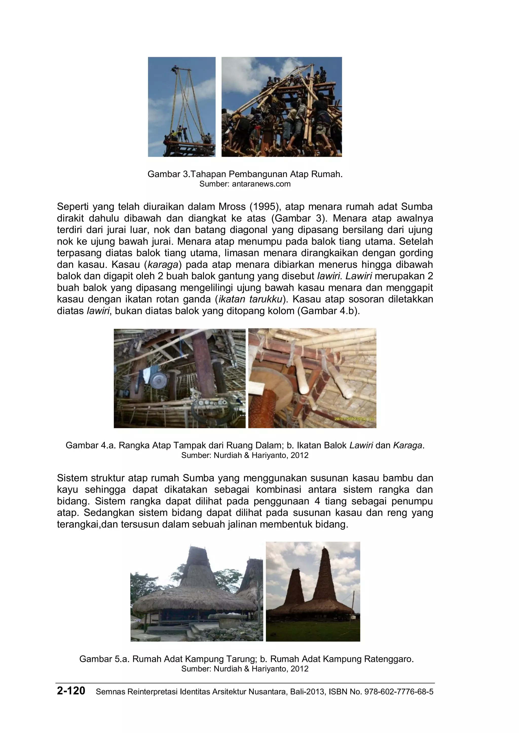 STRUKTUR RANGKA ATAP RUMAH TRADISIONAL SUMBA | PDF