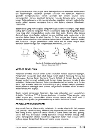 STRUKTUR RANGKA ATAP RUMAH TRADISIONAL SUMBA | PDF