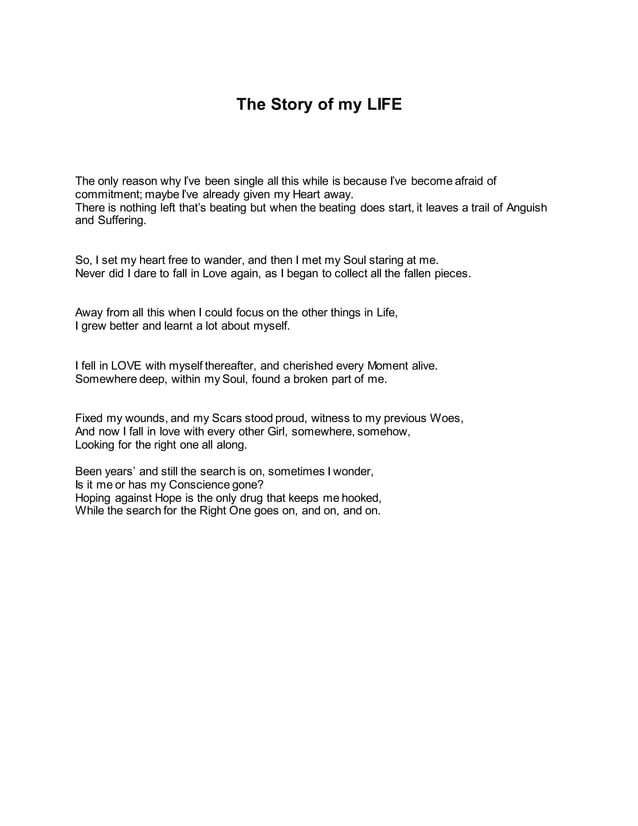The Story of my LIFE | PDF