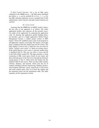 Dynamic Access Control for RBAC-administered web-based Databases | PDF