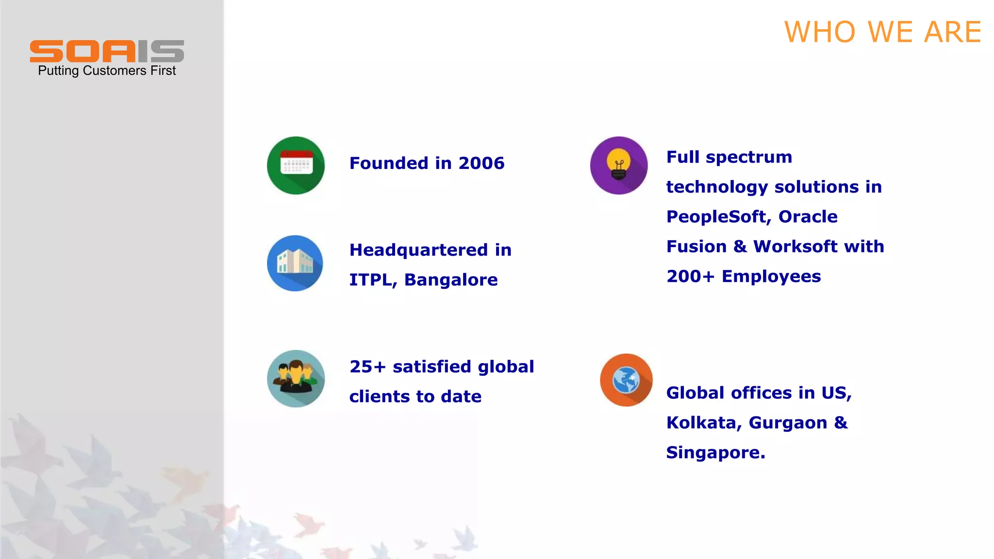 SOAIS ORACLE Corporate Presentation | PPT