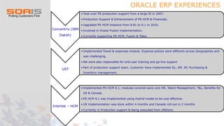 SOAIS ORACLE Corporate Presentation | PPT