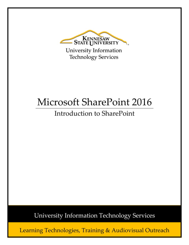 Microsoft sharepoint 2016 | PDF