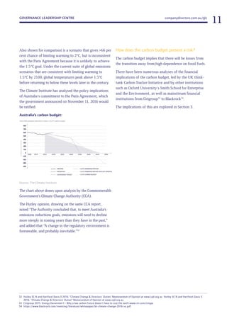 Climate Change and Good Corporate Governance (AICD 2016) | PDF