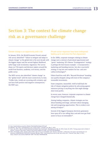 Climate Change and Good Corporate Governance (AICD 2016) | PDF