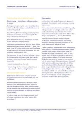 Climate Change and Good Corporate Governance (AICD 2016) | PDF