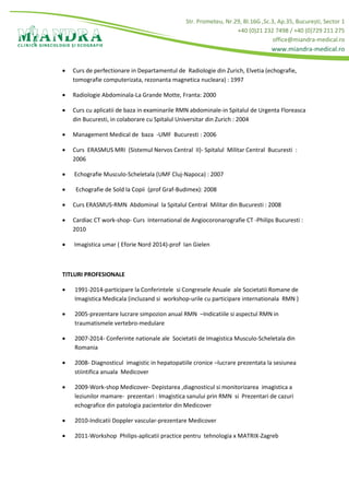 CV Dr. Dragnea | PDF