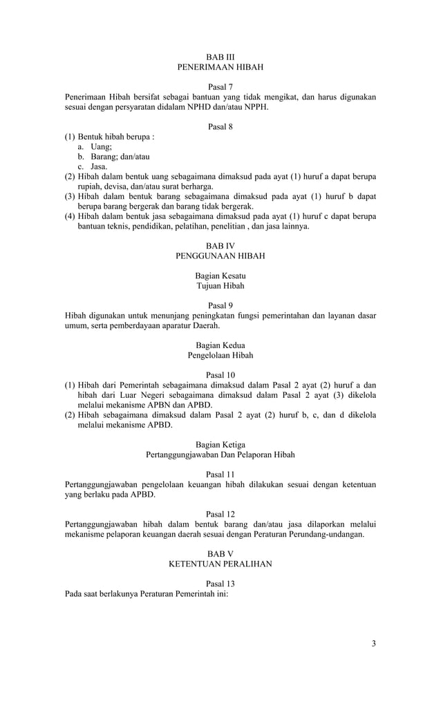 057 05 hibah kpd daerah | PDF