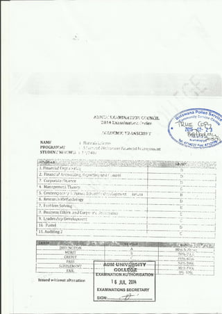 ACADEMIC TRANSCRIPT | PDF