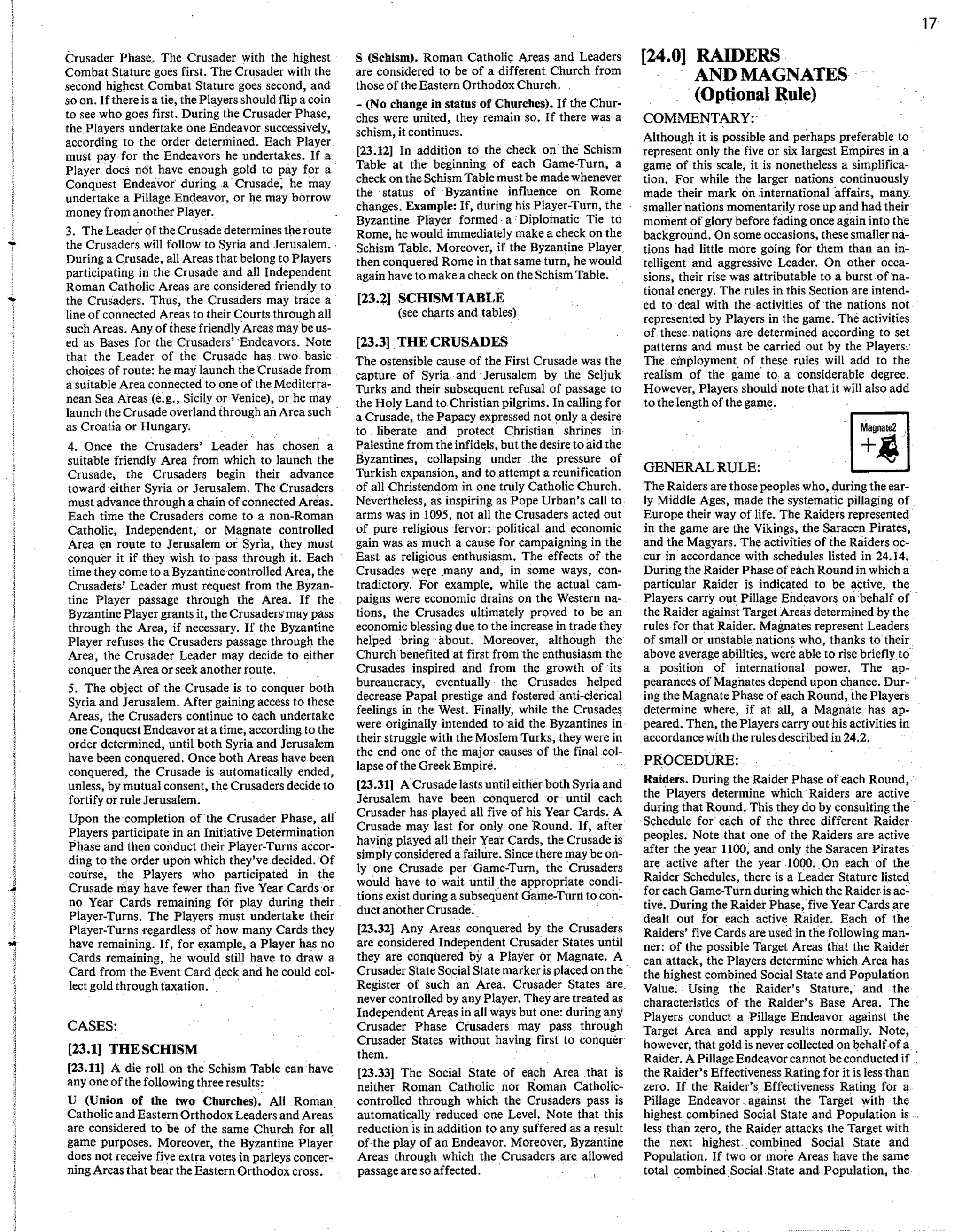 Empires of the Middle Ages SPI Rules | PDF