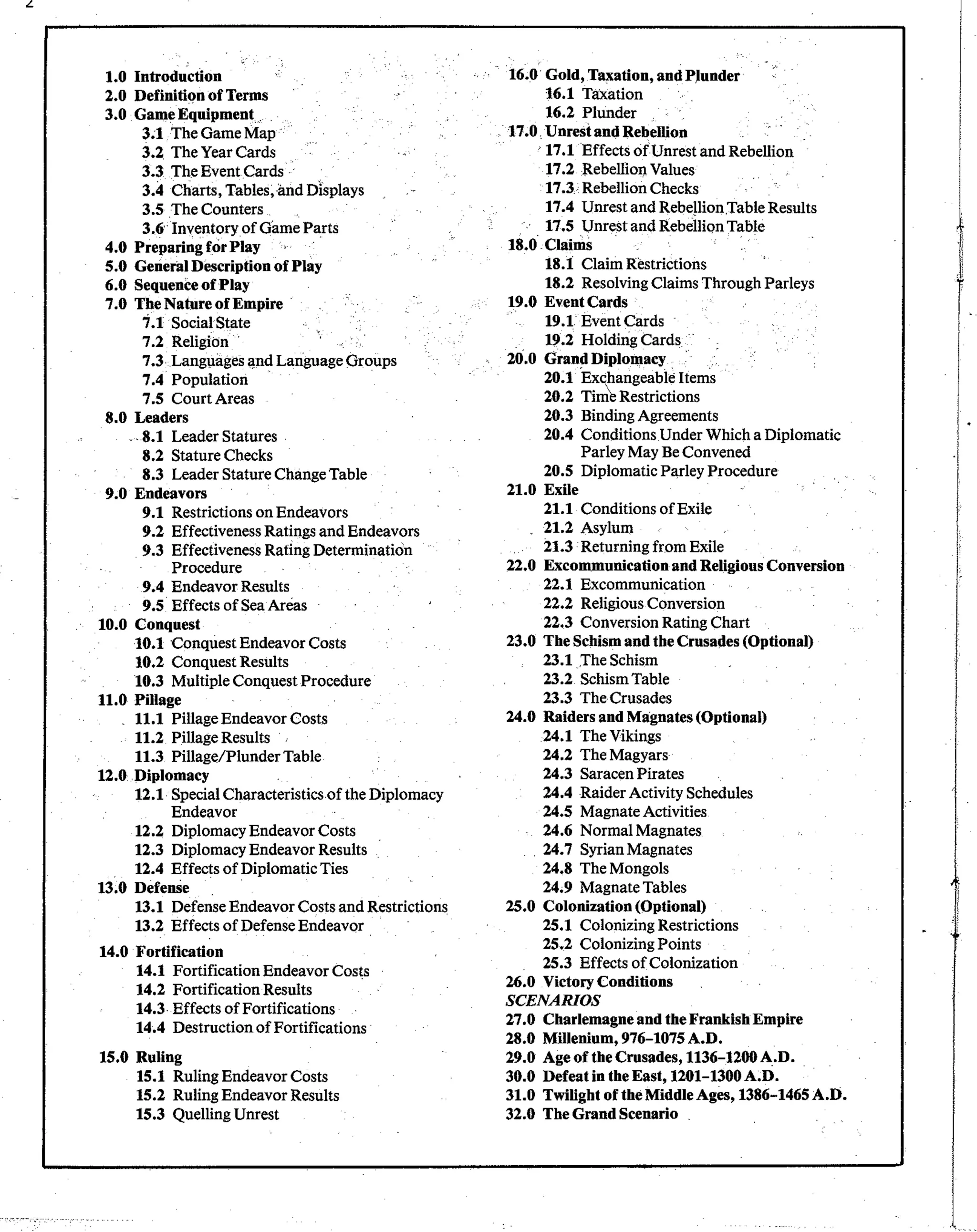 Empires of the Middle Ages SPI Rules | PDF