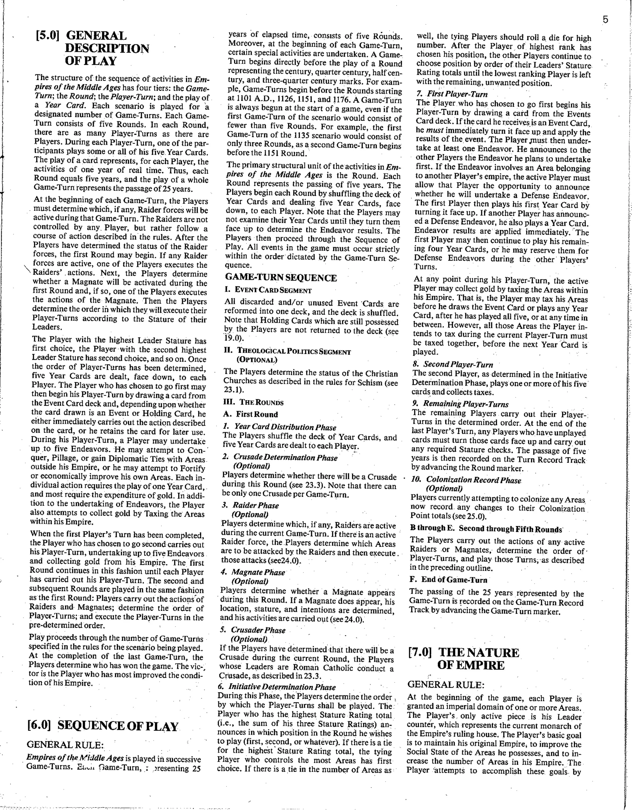 Empires of the Middle Ages SPI Rules | PDF