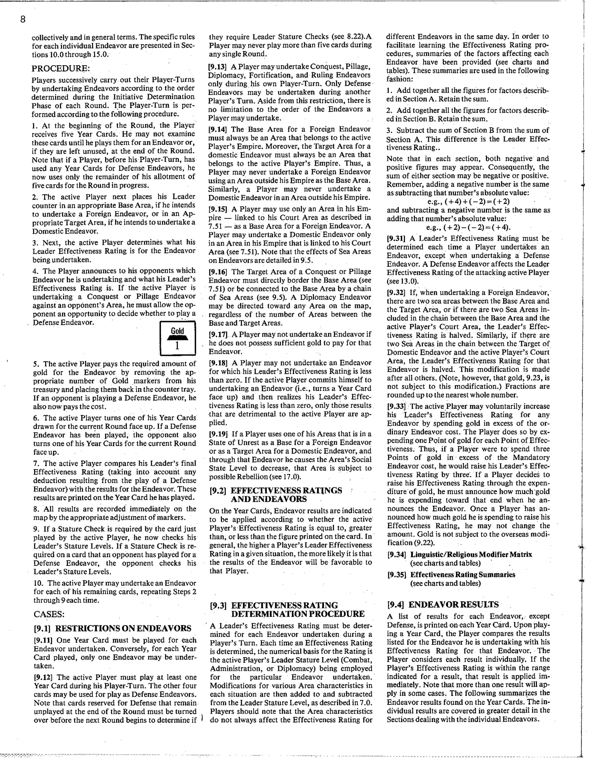 Empires of the Middle Ages SPI Rules | PDF