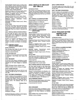 Empires of the Middle Ages SPI Rules | PDF