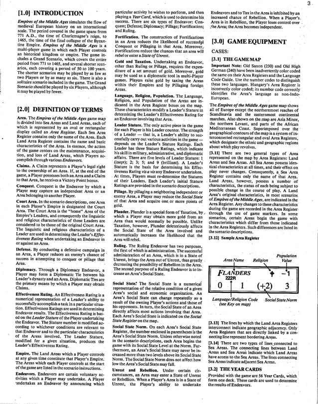 Empires of the Middle Ages SPI Rules | PDF