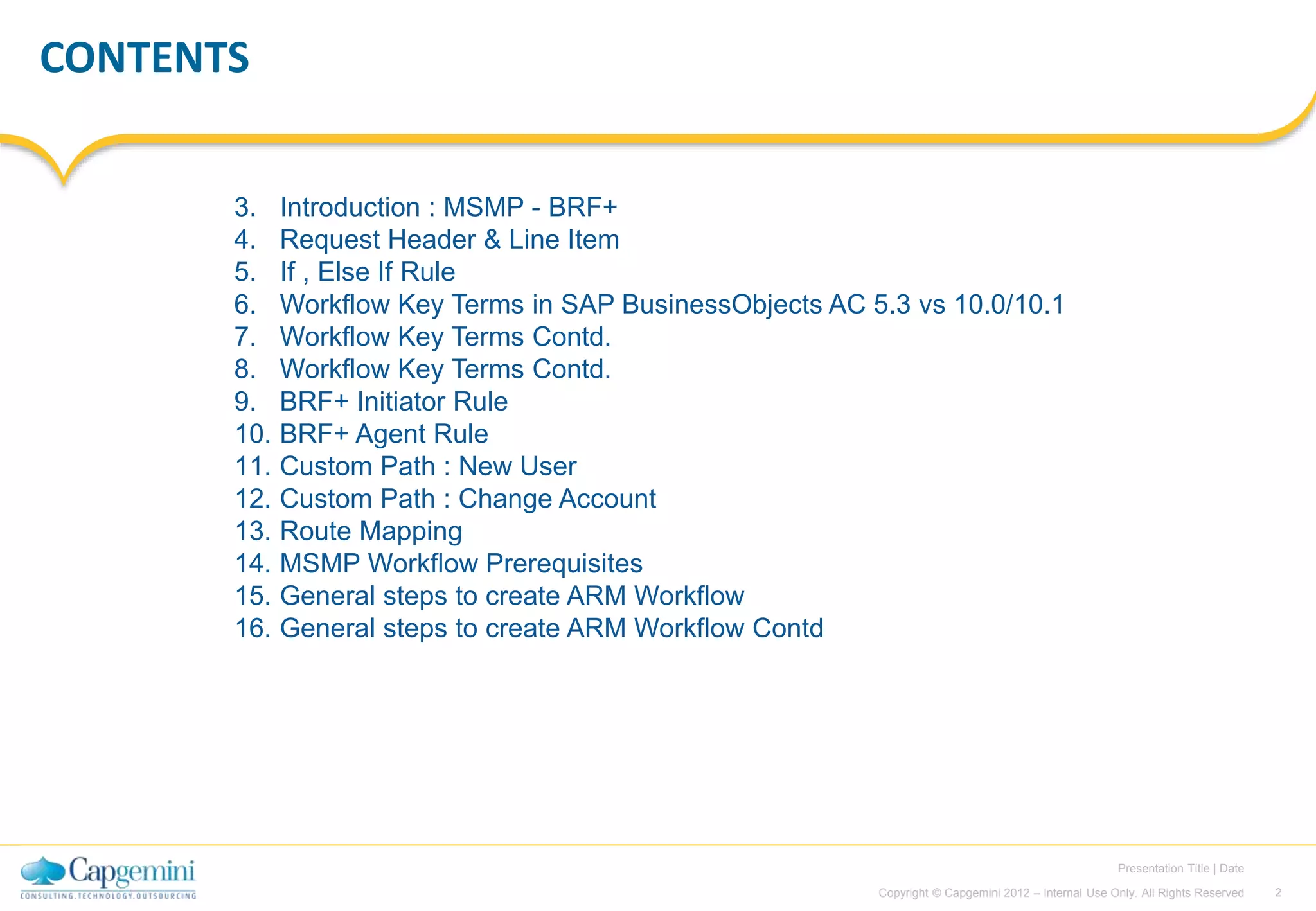 SAP GRC AC 10.1 - ARM Workflows | PPTX