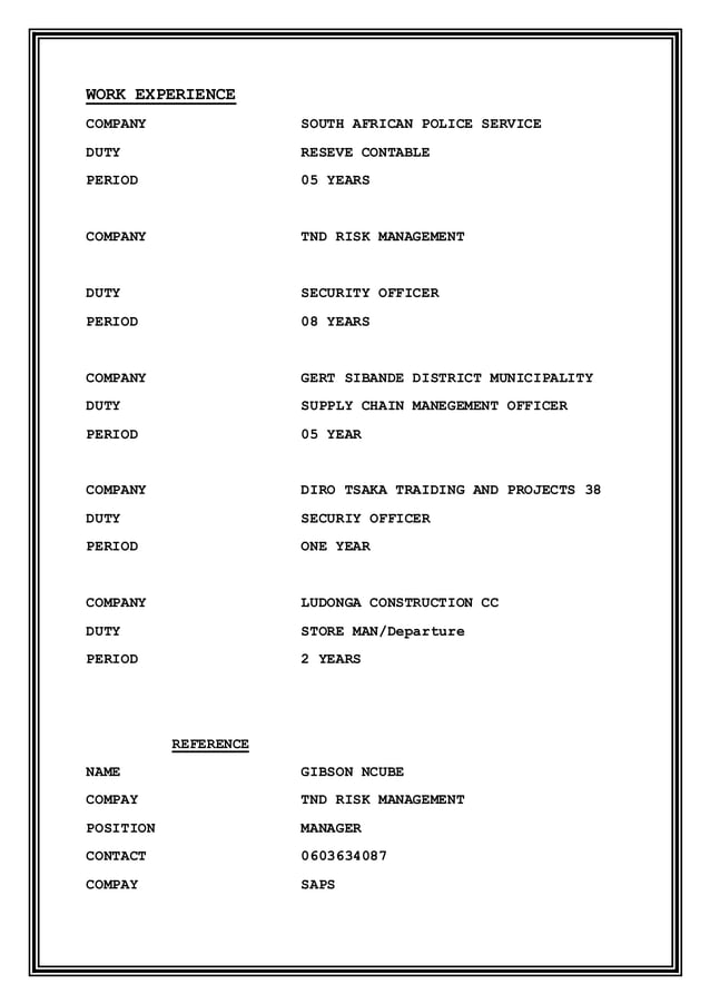 BLESSING CV - Copy | DOCX | Resume Writing and Advice | Job Search