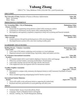 Jason Zhang Resume | PDF