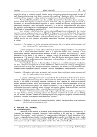 Study Motivation, Academic Performance and Commitment Career in ...
