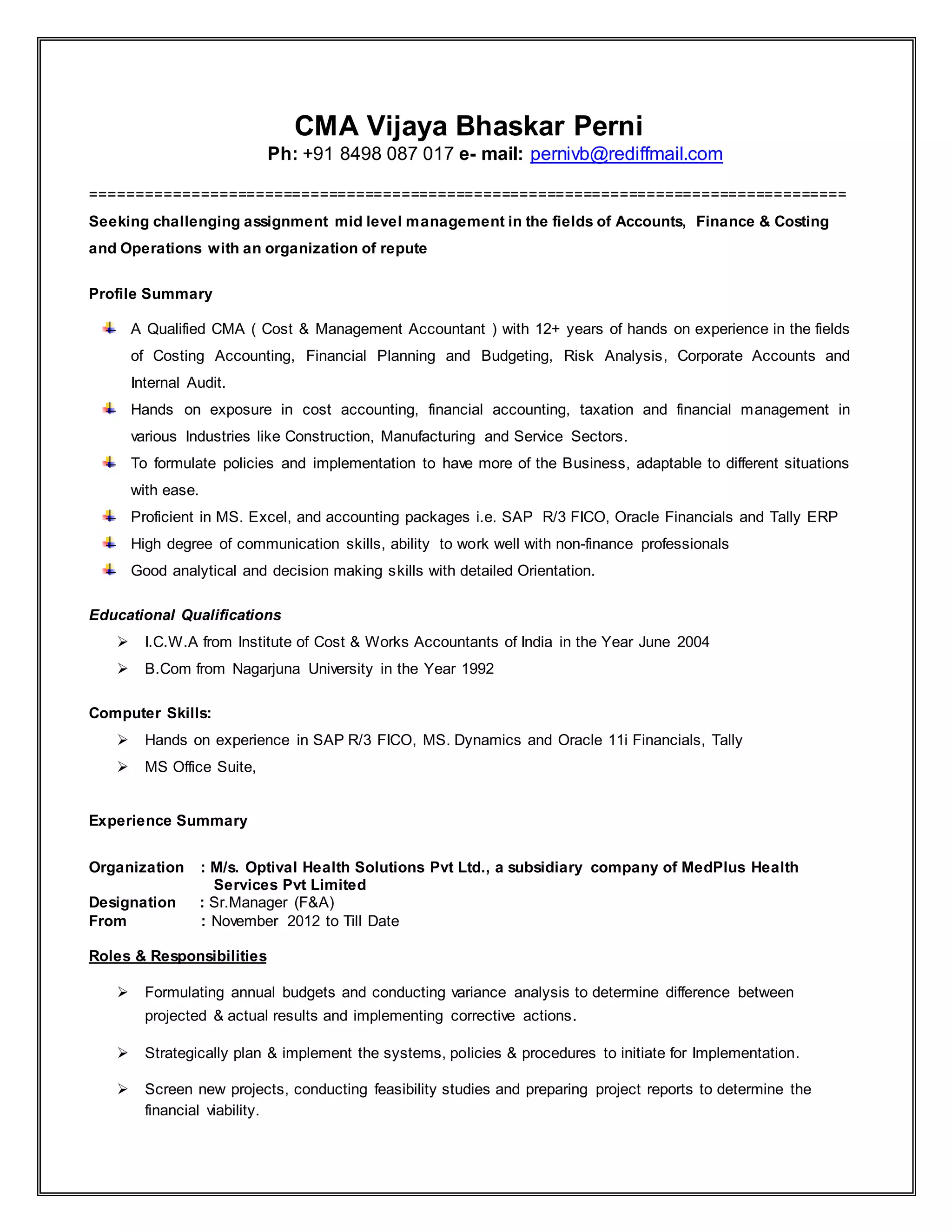 CV_VIJAY BHASKAR | PDF