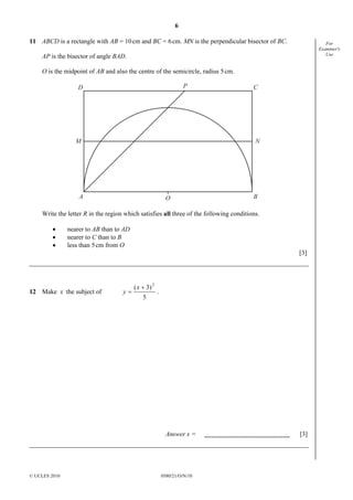 0580 w10 qp_21 | PDF