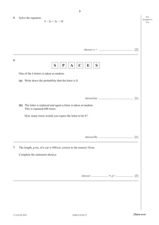 0580 w13 qp_21 | PDF