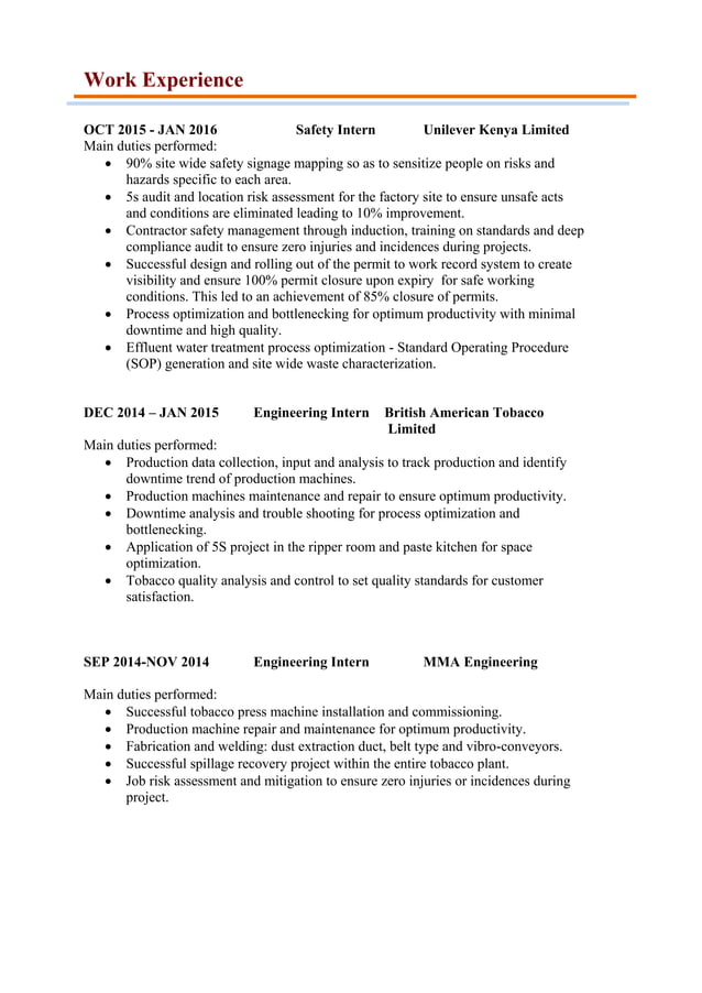 MERCY NGUGI _ CV | PDF