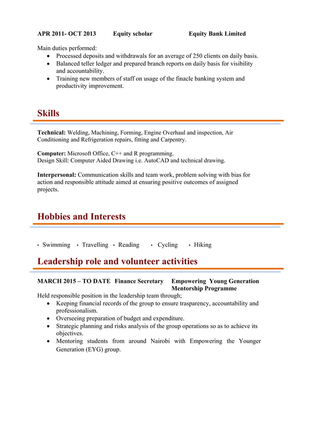 MERCY NGUGI _ CV | PDF