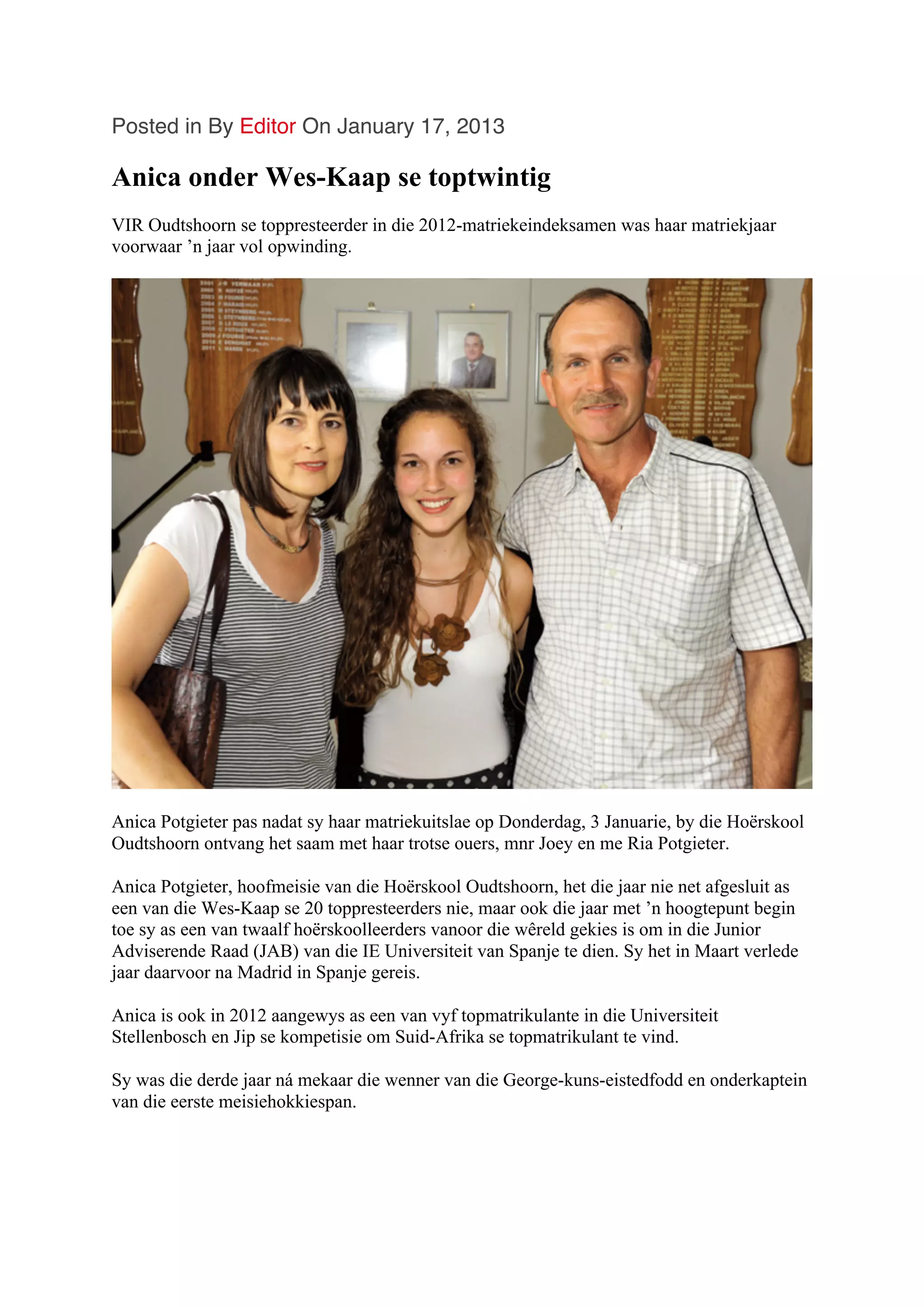 Koerantberig Top 20 | PDF