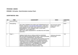 HASIL REVIEW SCRIPT BNEWS - B-Creative_Sand Animation_Vira | PPT