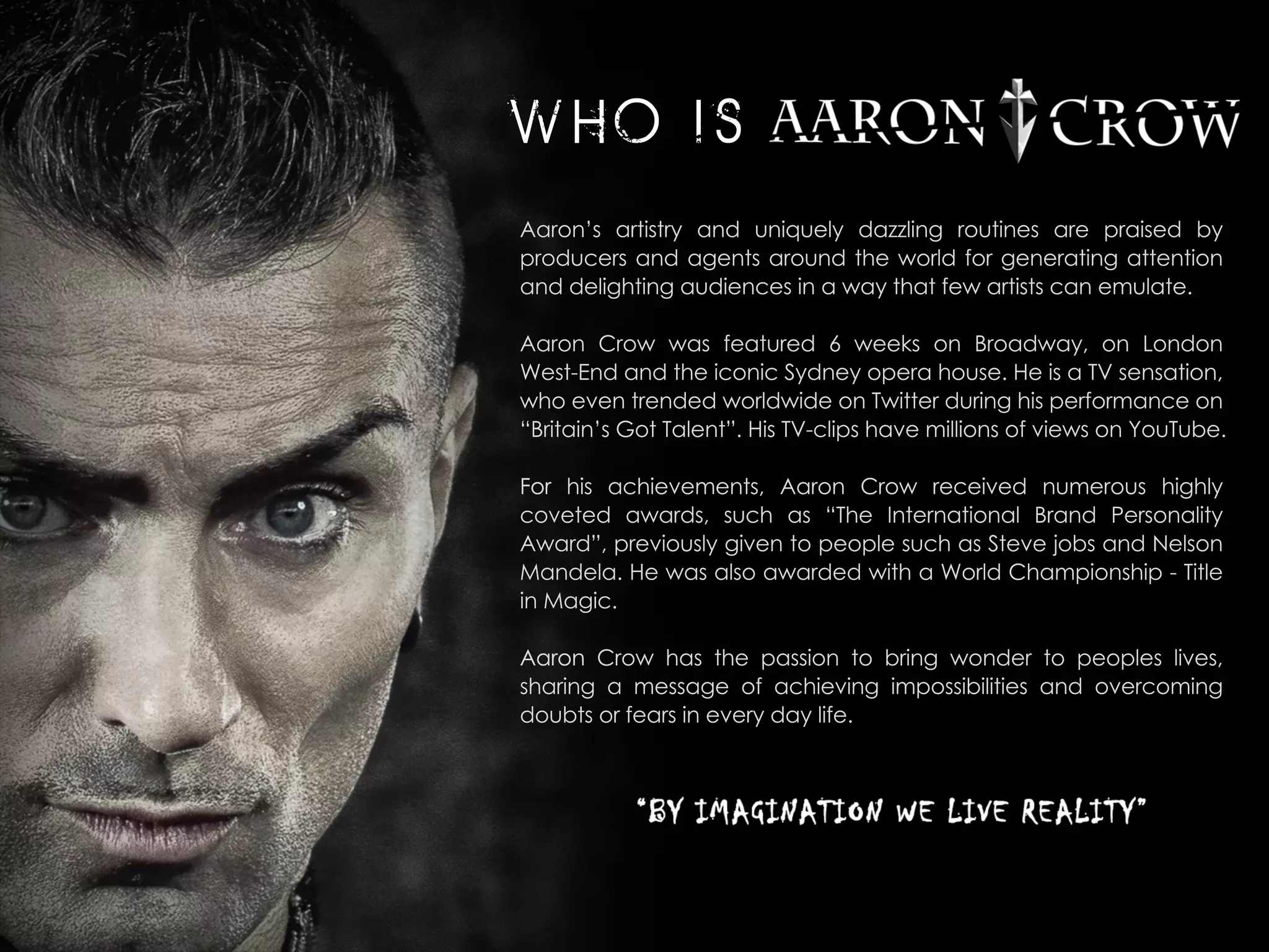 AaronCrowProposalDeck_BIO | PDF | Awards Shows | Events