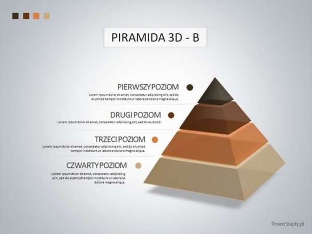 Piramida 3D - slajd prezentacji power point | PPT