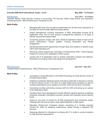 Tasneem Petiwala_Resume | PDF | Human Resources | Business