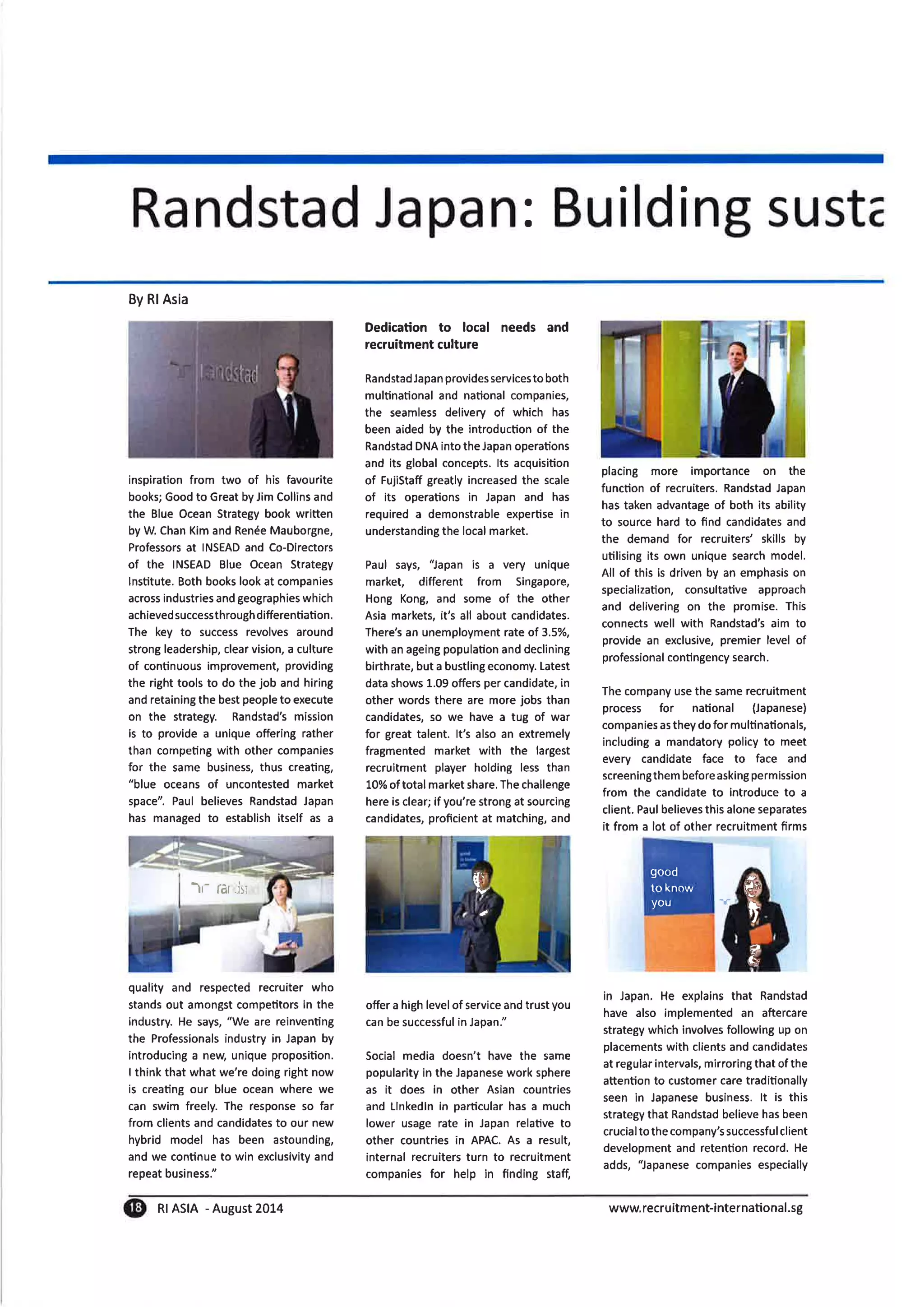 Randstad Japan Professionals - Recruitment International | PDF