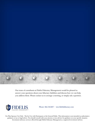 Fidelis 3(38) & 3(21) Fiduciary Brochure (1) | PDF