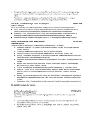 Carter Roane Student Affairs Resume | PDF