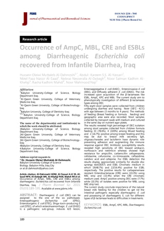 AmpC | PDF | Digestive Disorders | Diseases and Conditions