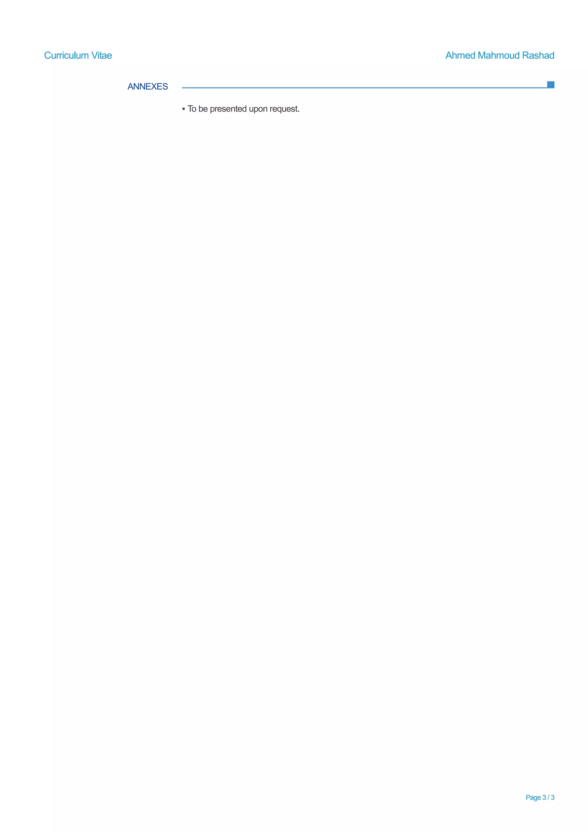 Ahmed Rashad C.V (T) | PDF