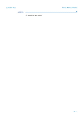 Ahmed Rashad C.V (T) | PDF | Logistics | Business