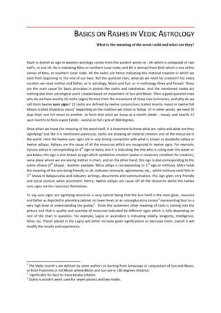 058 basics on rashis in vedic astrology | PDF | Astrology | Religion ...