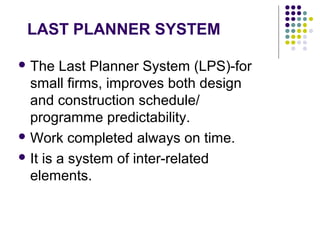 059 LEAN CONSTRUCTION SUPPLY CHAIN-SCM &LPS | PPT