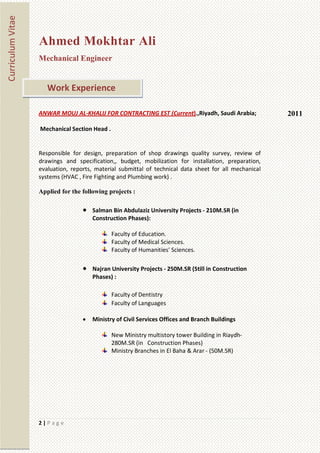 Mokhtar CV 01-12-2015 | PDF